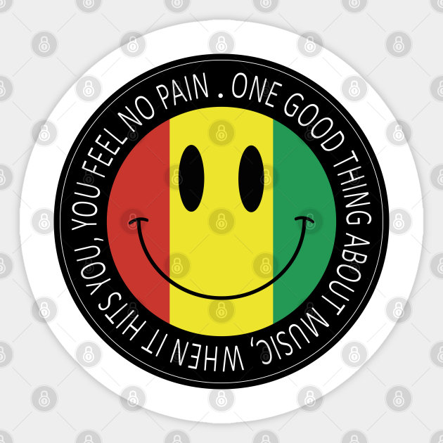 Acid Reggae Smiley - Reggae - Sticker | TeePublic