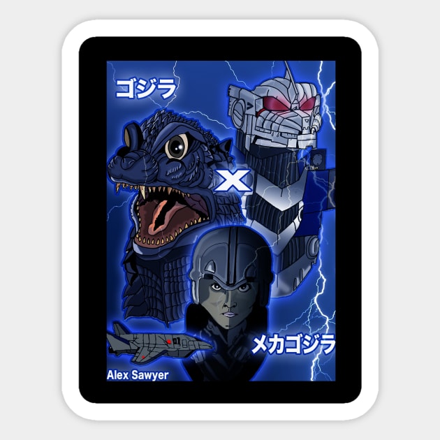 Godzilla X Mechagodzilla - Art - Sticker | TeePublic