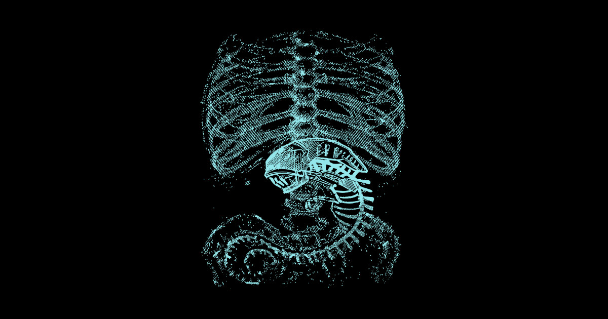 Alien Radiography, X-Ray - Alien Radiography X Ray - Sticker | TeePublic