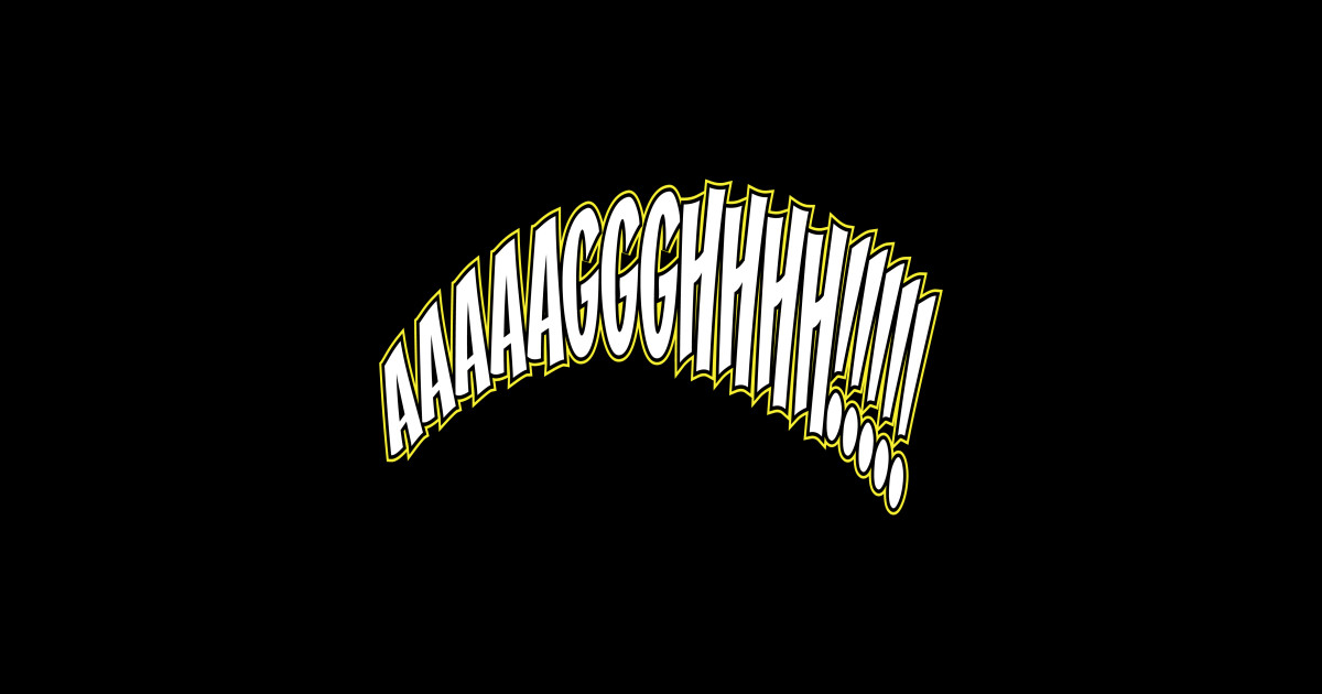 Screaming Letters - Text Art - Text - Sticker | TeePublic