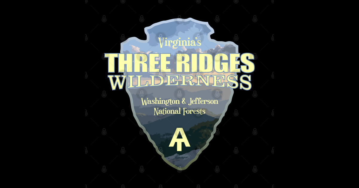 Three Ridges Wilderness (arrowhead) - Three Ridges Wilderness - Sticker ...
