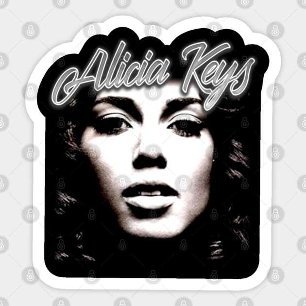 Silhouette - Alicia Keys - Musician - Sticker | TeePublic