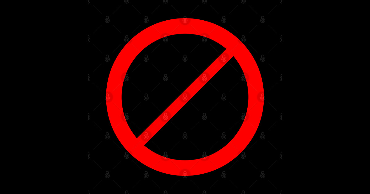 No tshirt prohibition sign - No Sign - Sticker | TeePublic