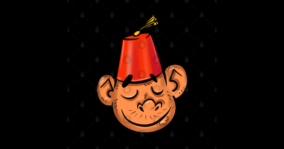 Fez Monkey - Fez - Sticker | TeePublic