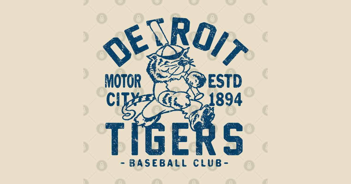 Detroit Tigers Retro 1 by Buck Tee Originals - Detroit Tigers - T-Shirt ...