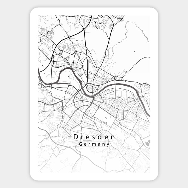 Dresden Germany City Map - Dresden - Sticker | TeePublic