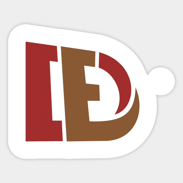 Letter DE or ED Sticker vector logo design. Initial letter ED logotype ...