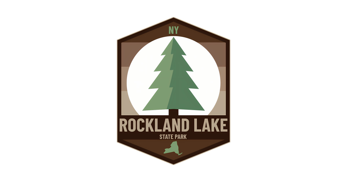 Rockland Lake State Park New York NY Forest Tree Geometric Badge ...