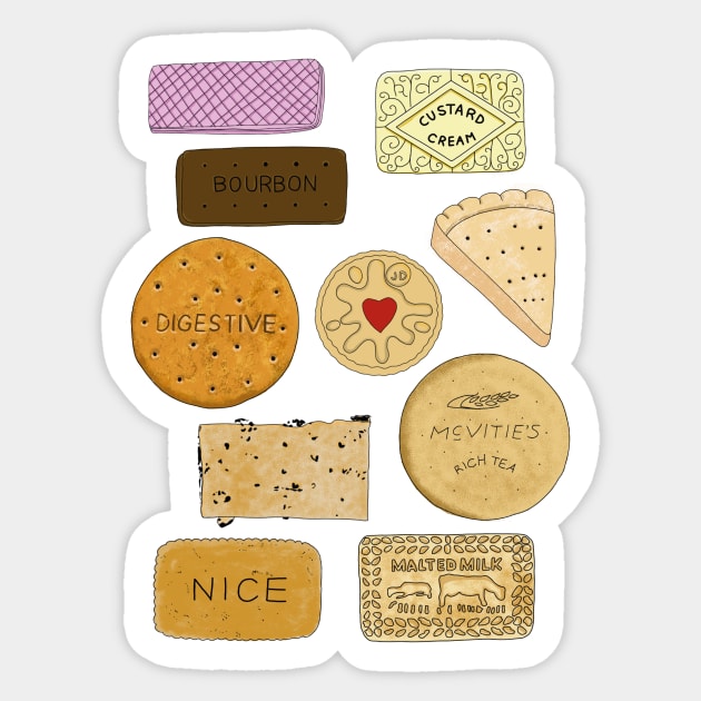 British Biscuits sticker set - British Biscuits - Sticker | TeePublic