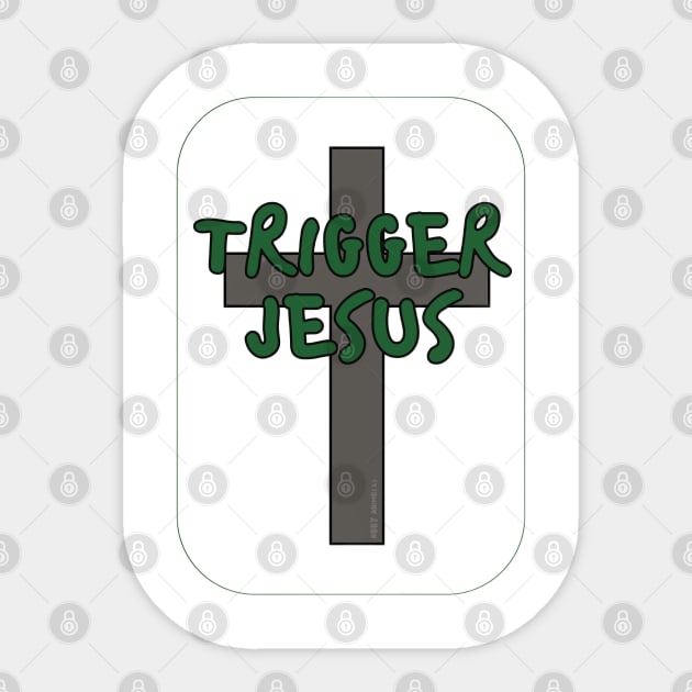 Trigger Jesus Affirmation By Abby Anime(c) - Jesus Christ - Sticker ...