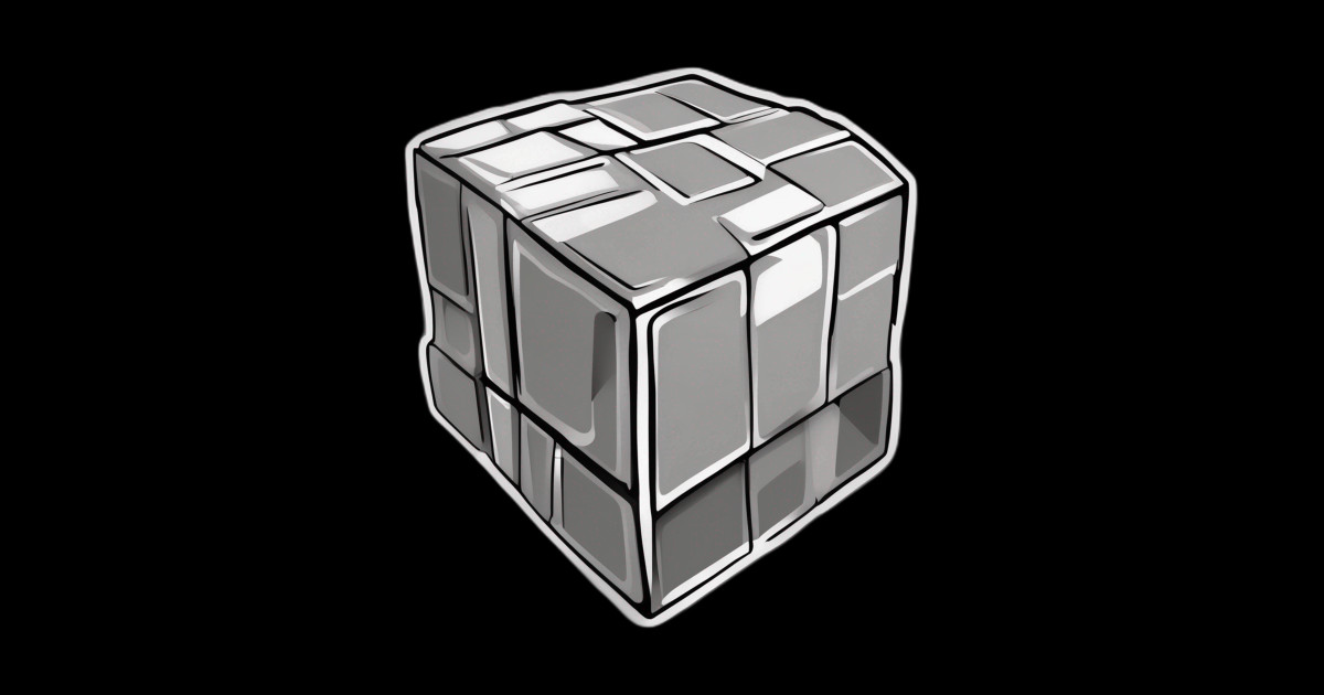Rubic Cube Grey Shadow Silhouette Anime Style Collection No. 383 ...