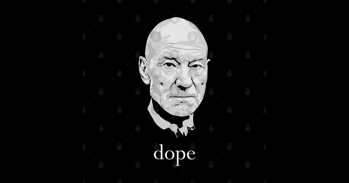 Dope Patrick Stewart - Patrick Stewart - Sticker | TeePublic