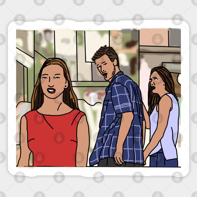 Distracted Boyfriend Meme - Meme - Sticker | TeePublic