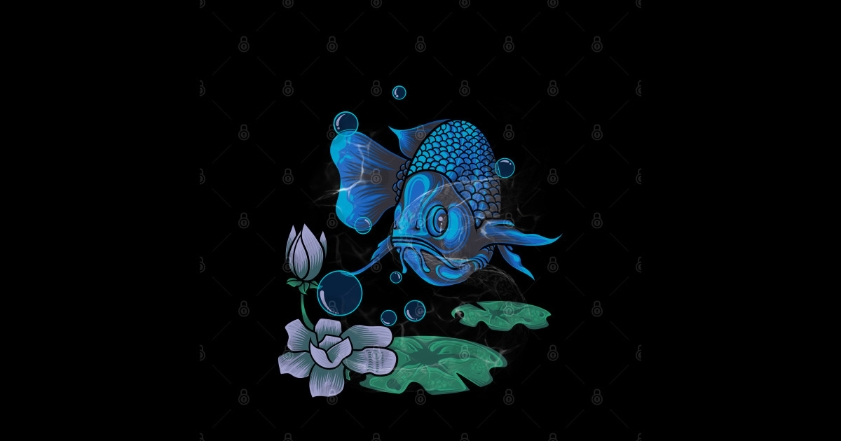Blue fish - Blue Fish - Sticker | TeePublic