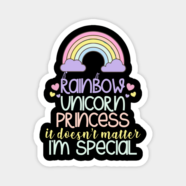 Rainbow Unicorn Quote - Unicorn Rainbow Quote - Magnet | TeePublic