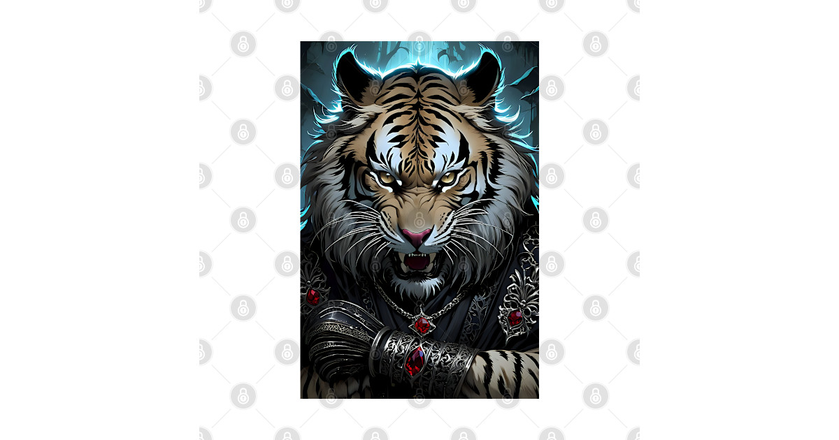 Powerful gothic tiger - Tiger - T-Shirt | TeePublic