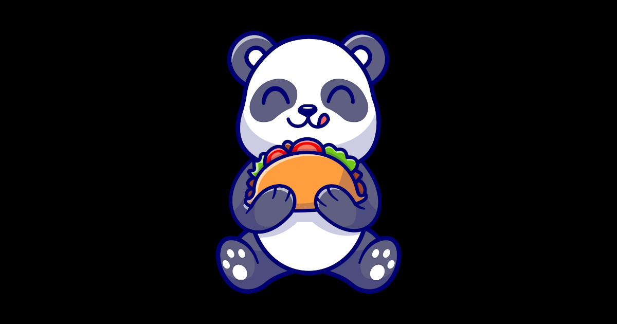 Cute Panda Eating Taco Cartoon - Cute Panda Eating Taco Cartoon ...