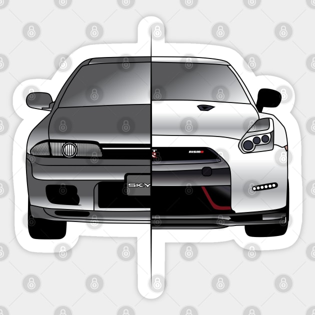 Evolution of GTR - Car - Sticker | TeePublic