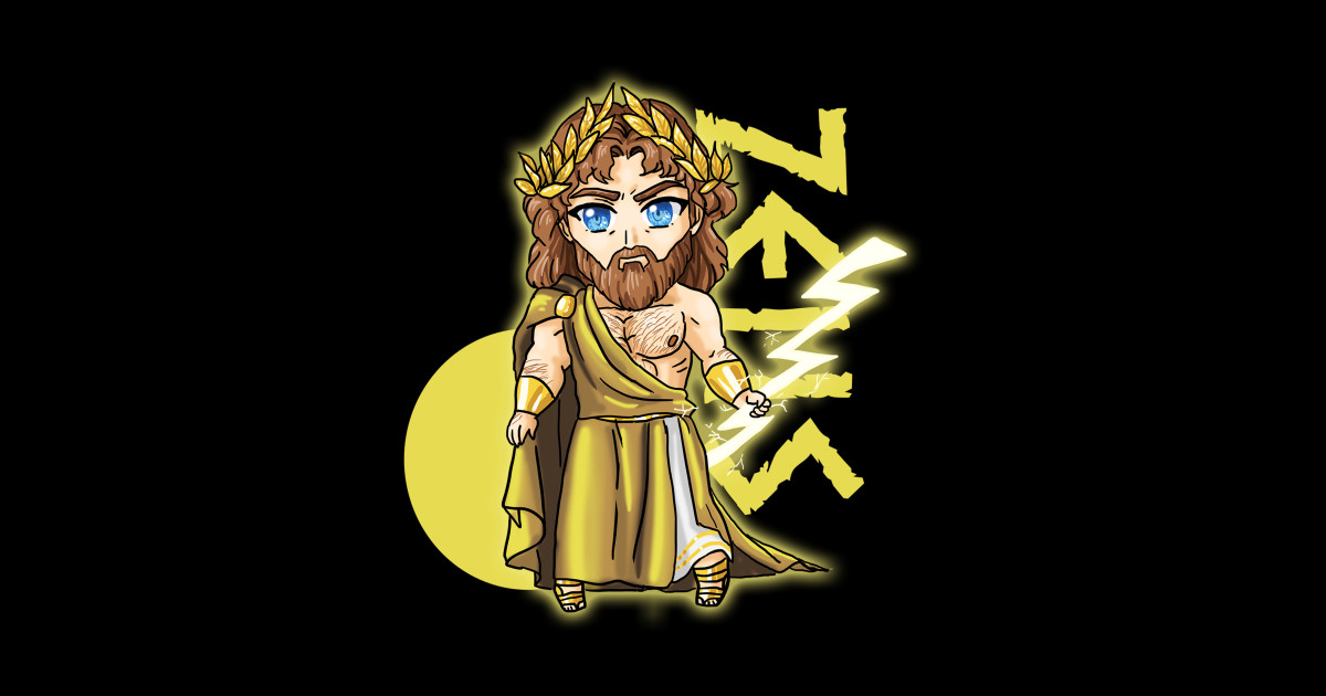 Zeus chibi - Greek Gods - Sticker | TeePublic
