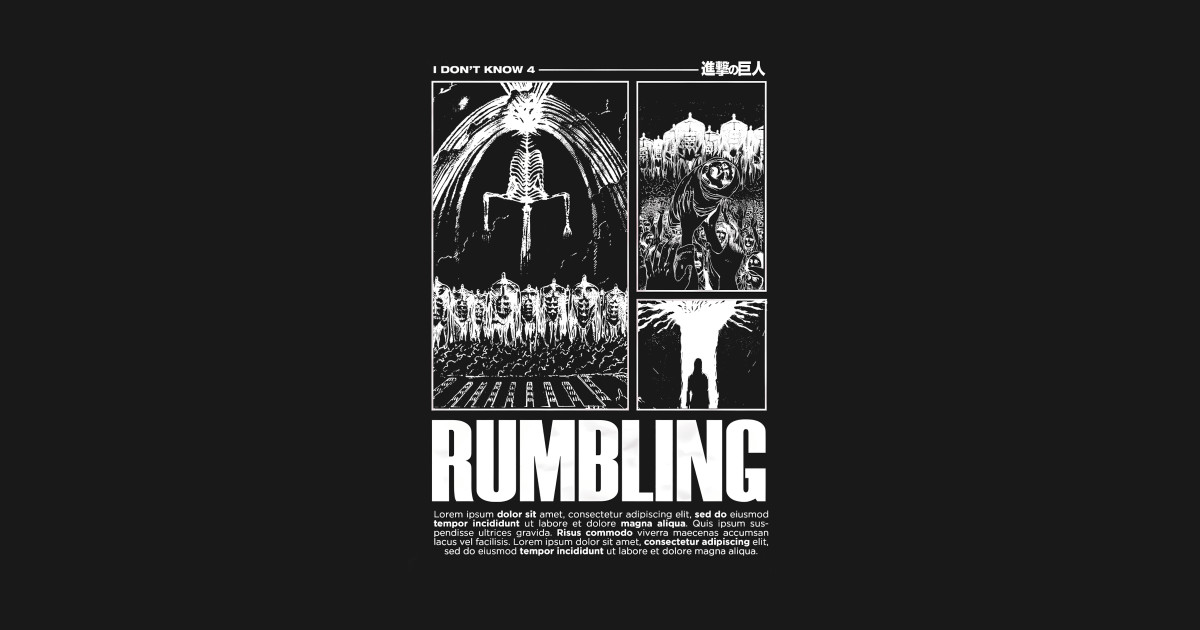 Attack On Titan Rumbling Art - Attack Titan Rumbling - T-Shirt | TeePublic