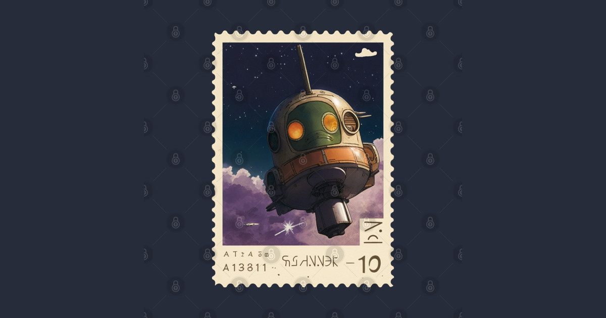 Sky Scanner - Postage Stamp Series - Steampunk - T-Shirt | TeePublic