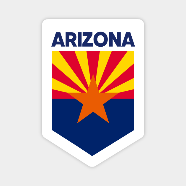 Arizona State Flag Emblem - Arizona State Flag - Magnet | TeePublic
