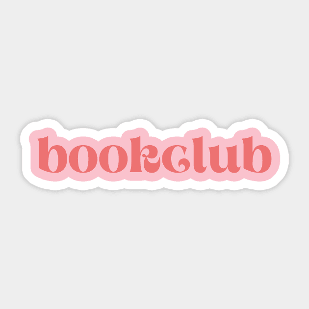Bookclub Simple Red Design - Bookclub Text - Sticker | TeePublic