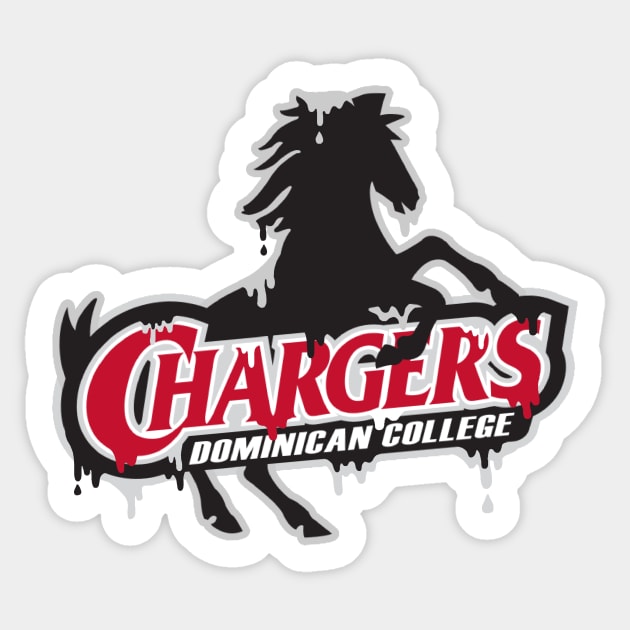 Dominican Chargers Dripping logo - Dominican College - Sticker | TeePublic