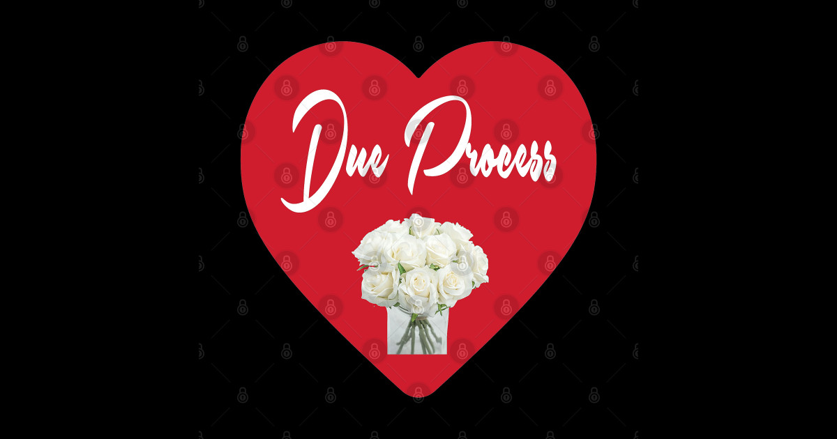 ️ Due Process - White Rose Bouquet- Front - Due Process - Sticker ...