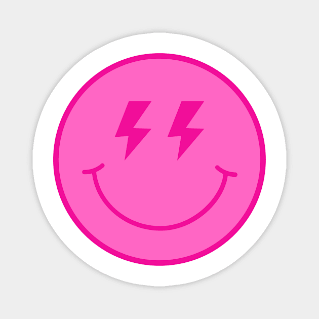 Aesthetic Smiley Face, Aesthetic Preppy - Pinkshades - Magnet | TeePublic