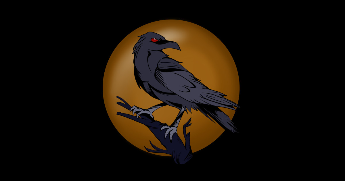 Stylized Raven Fall - Raven - Sticker | TeePublic