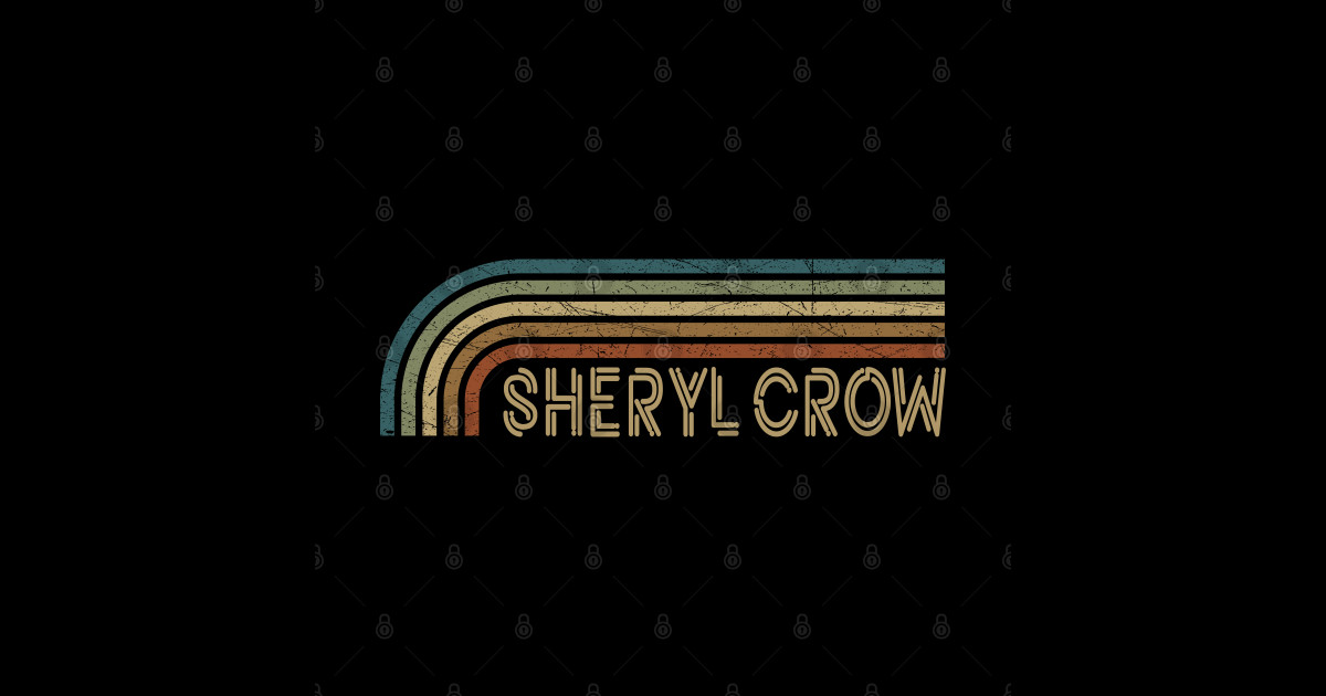 Sheryl Crow Retro Stripes - Musician - Sticker | TeePublic