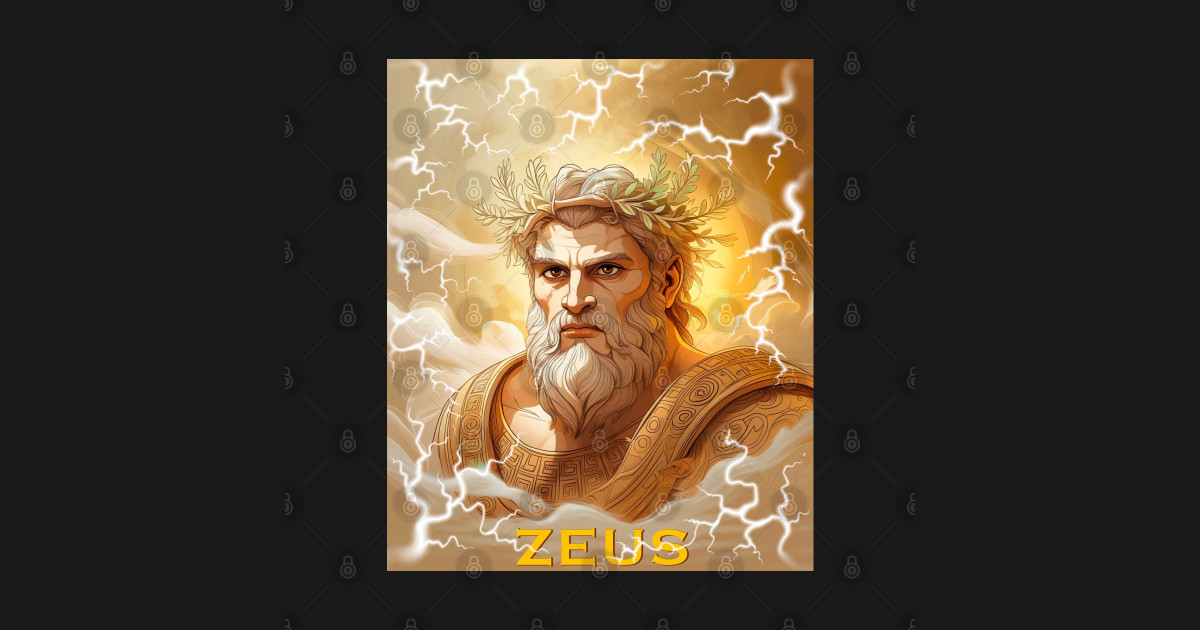 Zeus god Greek mythology Zeus - Zeus Zeus God - T-Shirt | TeePublic