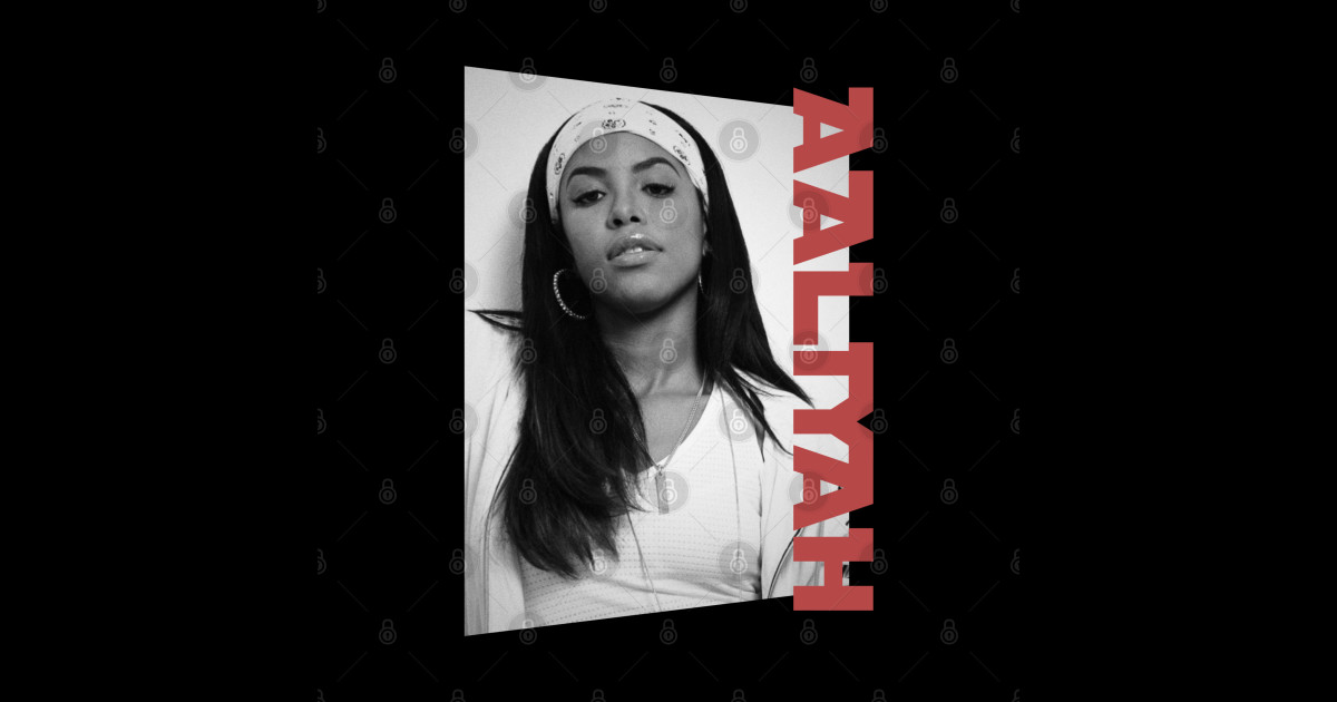 aaliyah classic portrait - Aaliyah - Sticker | TeePublic