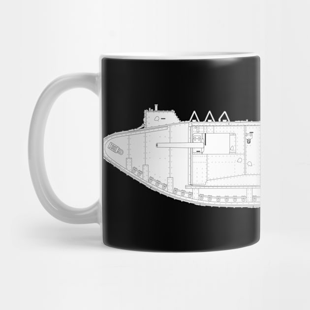 British tank Mark I. The world's first tank - Ww1 - Mug | TeePublic