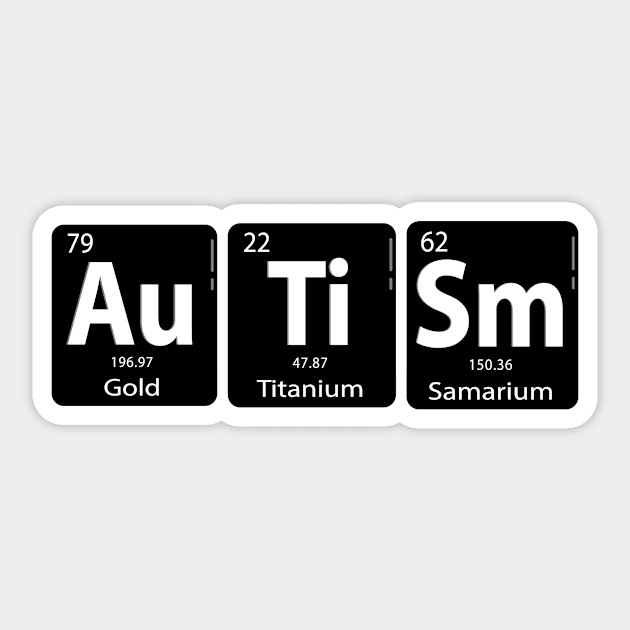 Autism Periodic Table - Autism - Sticker | TeePublic