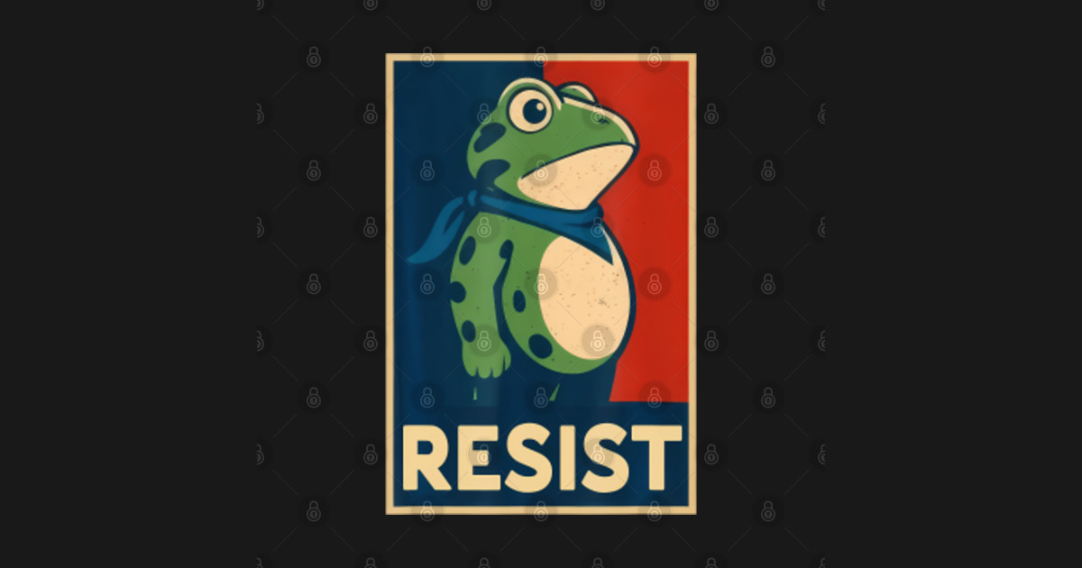 Resist Frog Portland Frog Protest - Portland Protest Frog - T-Shirt ...
