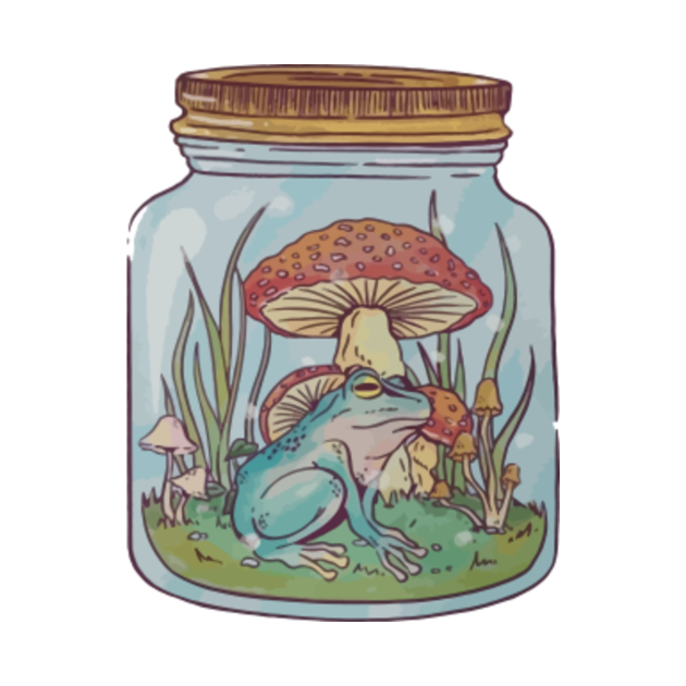 Cottagecore Goblincore Aesthetic Frog Toad Mushroom Fungi Frog Toad