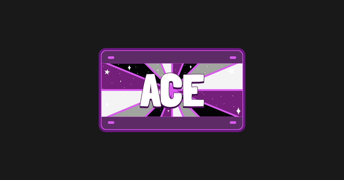 Ace License Plate Version One - Nonbinary - T-Shirt | TeePublic