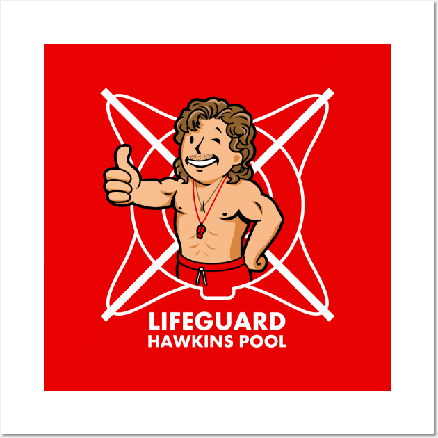 Summer Beach Lifeguard Pool 80's Gamer Mascot Cartoon - Summer ...