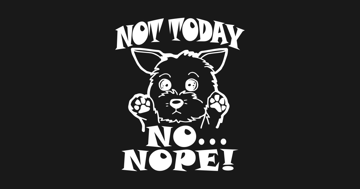 NOT TODAY NO NOPE - No Nope - T-Shirt | TeePublic