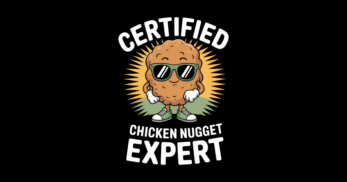 Certified Chicken Nugget Expert - Certified Chicken - Sticker | TeePublic