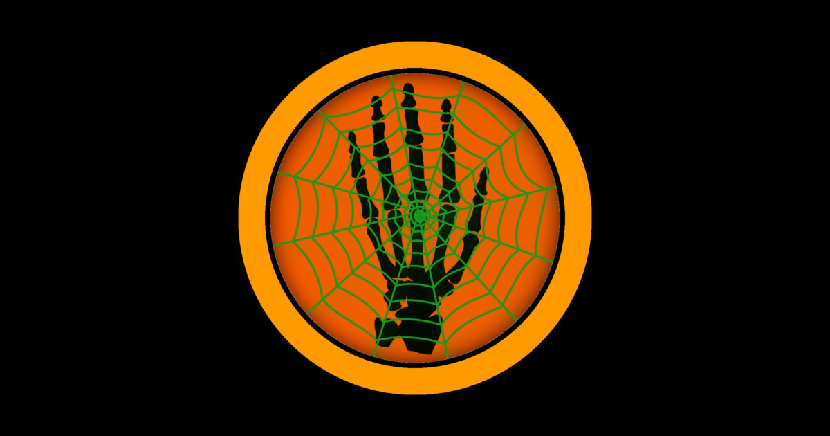 Webbed Skeleton Hand - Halloween - Sticker | TeePublic