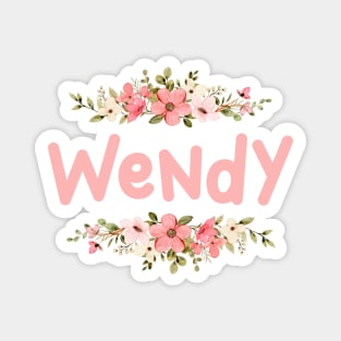 Flower Border Wendy Name Label Magnets for Sale | TeePublic