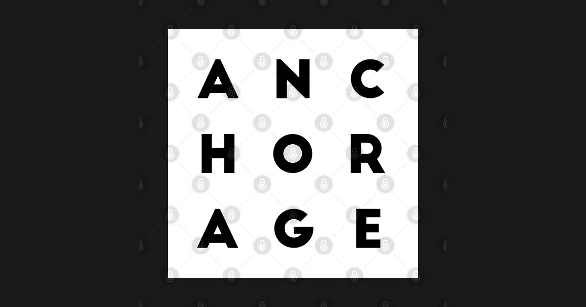 Anchorage | White square letters - Anchorage - T-Shirt | TeePublic