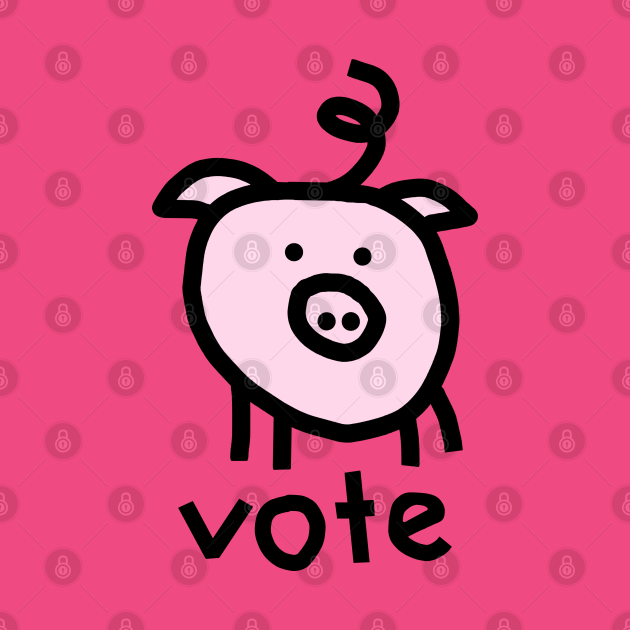 Vote Political Pig - Political - T-Shirt | TeePublic