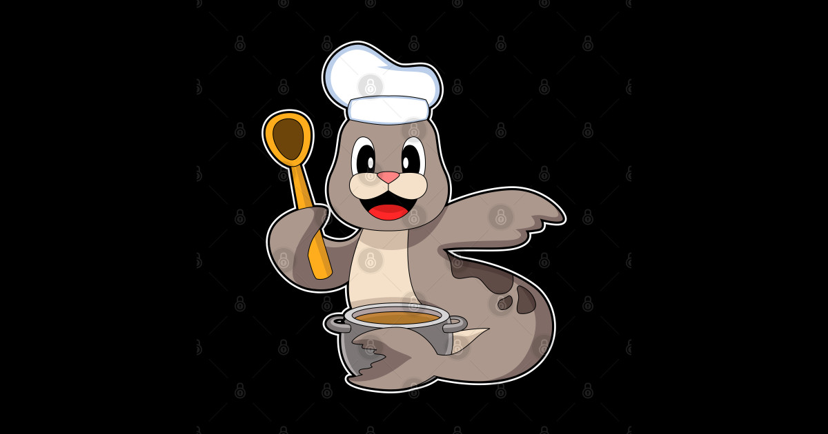 Seal Chef Cooking pot - Seals - Sticker | TeePublic