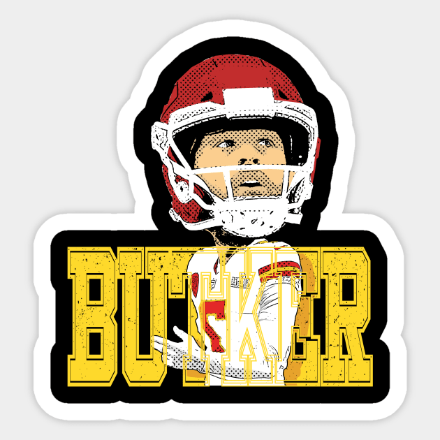 Harrison Butker comic style - Harrison Butker - Sticker | TeePublic