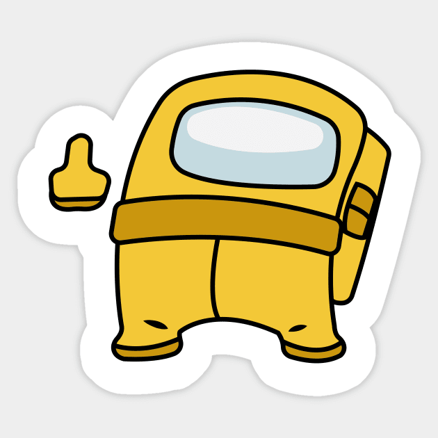 Yellow Sus Sign #1 - Among Us - Sticker | TeePublic