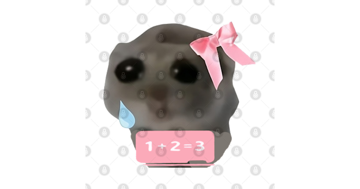 Funny Sad Hamster Meme Girl With Bow - Sad Hamster Meme Trauriger ...